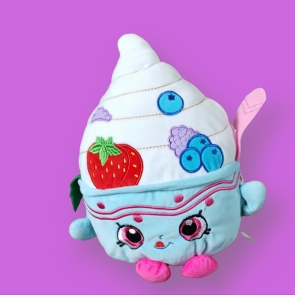 Shopkins | Toys | Rare Shopkins Yogurt Ice Cream Sundae Yochi 2 Plush ...